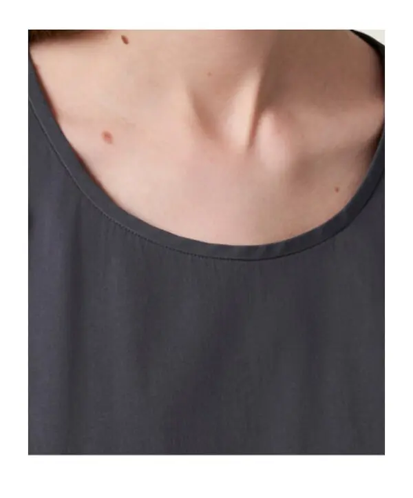 Miu Miu Stretch Poplin Top - Hematite