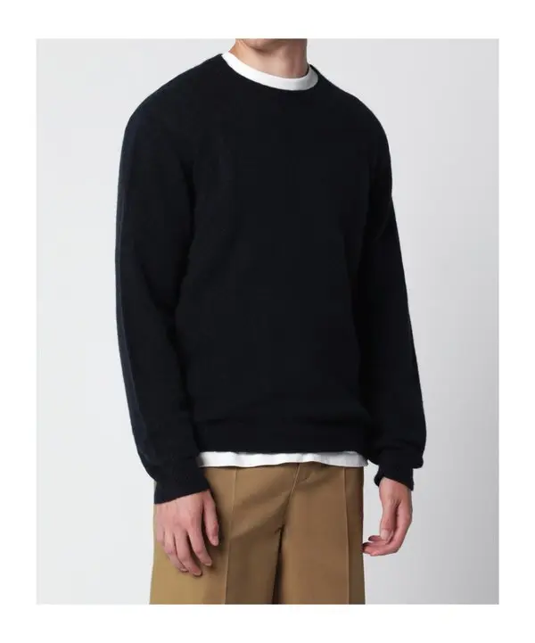 ROBERTO COLLINA Crew-neck Knit Sweater - Black