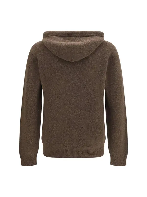 ROBERTO COLLINA Drawstring Hood Knitted Hoodie