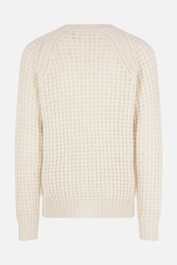 ROBERTO COLLINA Waffle-knit V-neck Cardigan