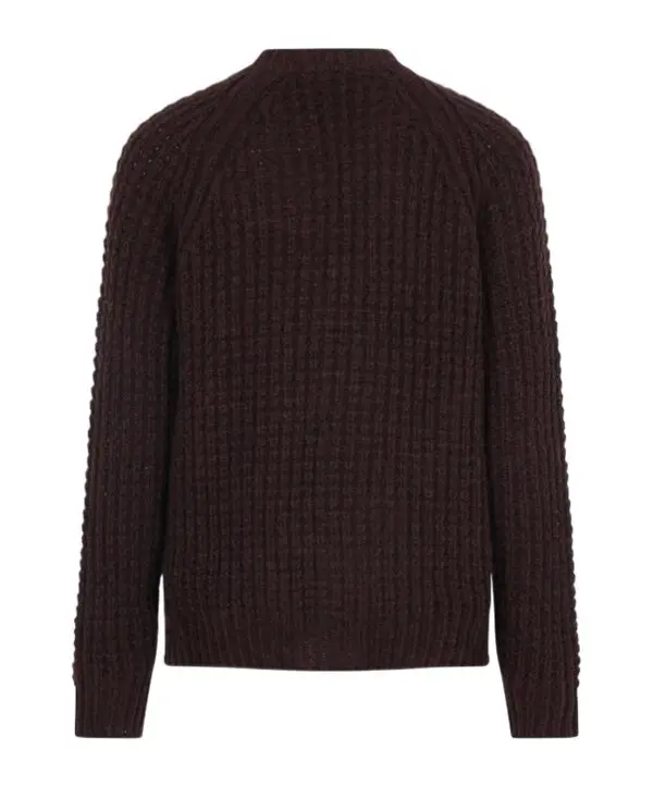 ROBERTO COLLINA V-neck Waffle Knit Cardigan