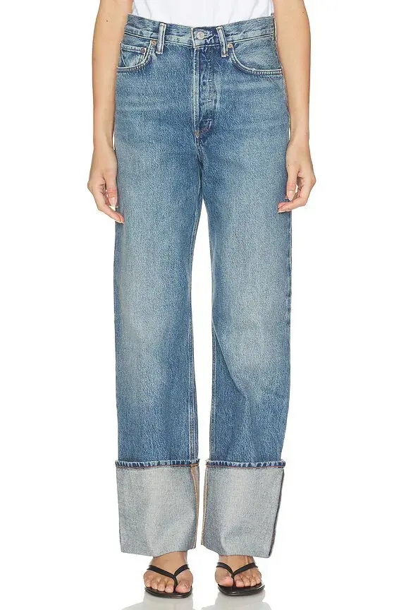AGOLDE Wide-leg Cuffed Jeans
