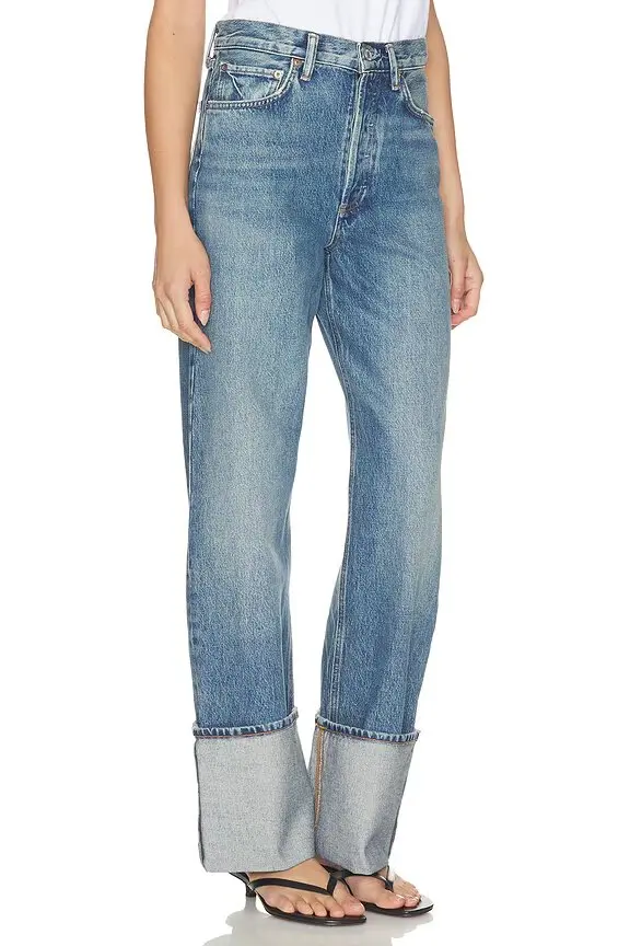 AGOLDE Wide-leg Cuffed Jeans