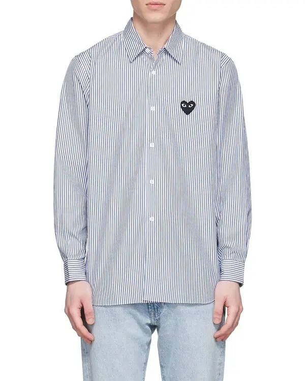 Play Comme Des Garcon Comme Des Garçons Play Striped Long-sleeved Shirt