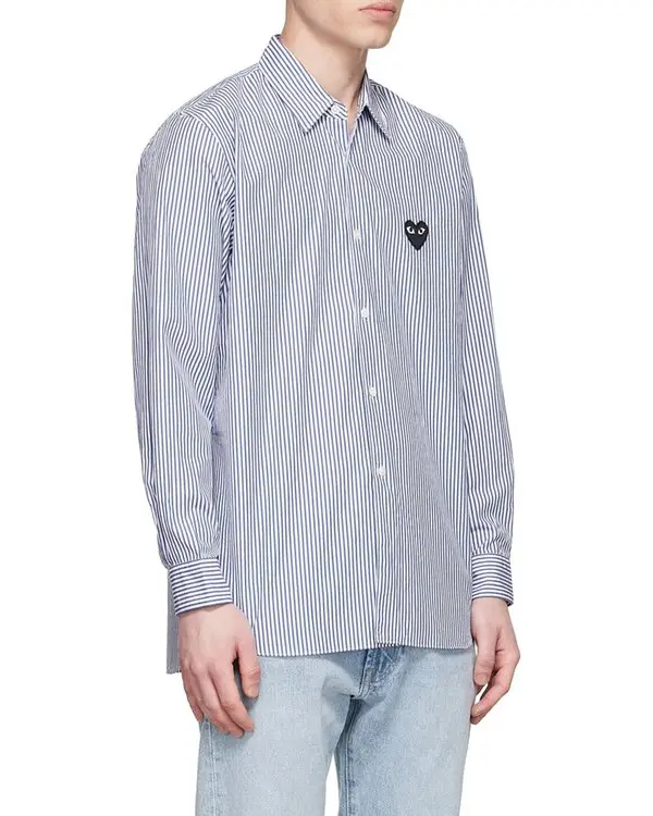 Play Comme Des Garcon Comme Des Garçons Play Striped Long-sleeved Shirt