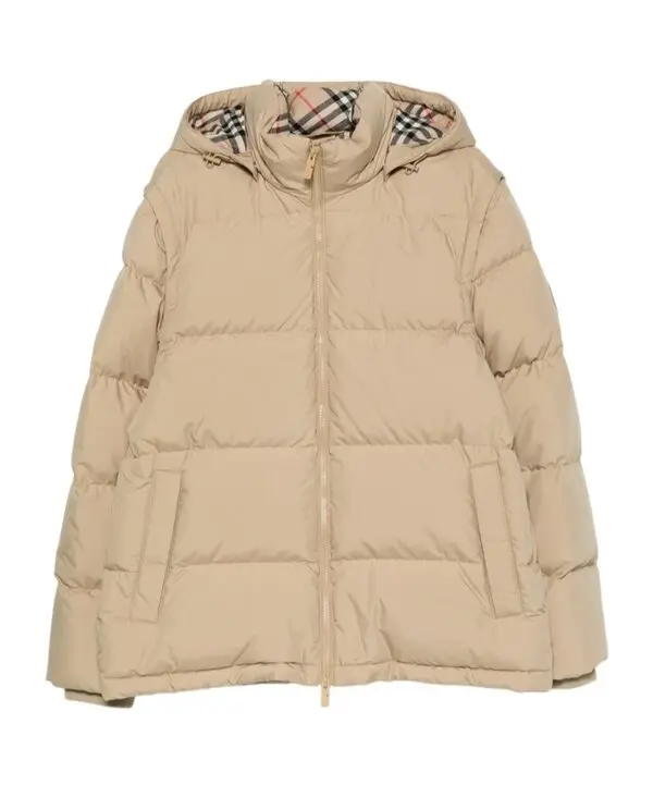 Burberry Bideford Check-lining Hooded Jacket