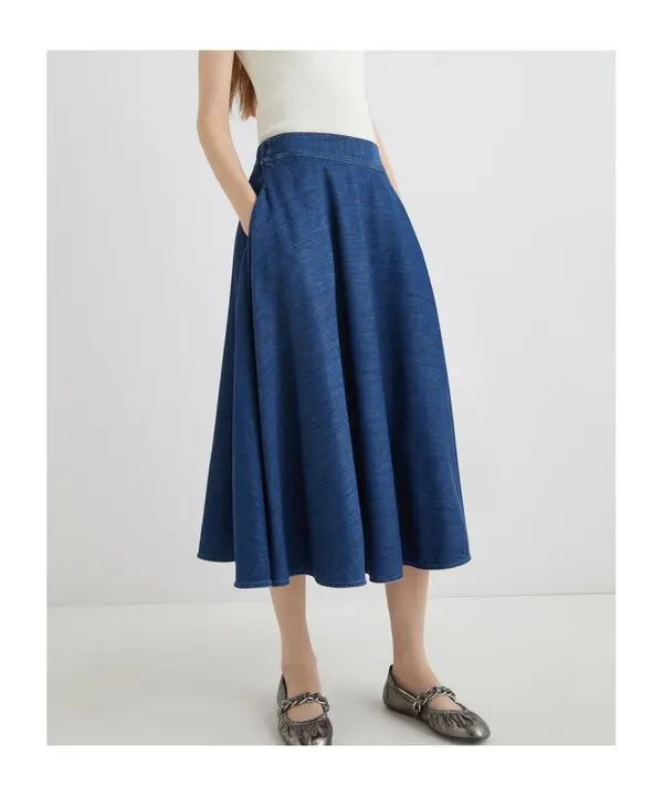 Marella Figura Denim Circle Skirt