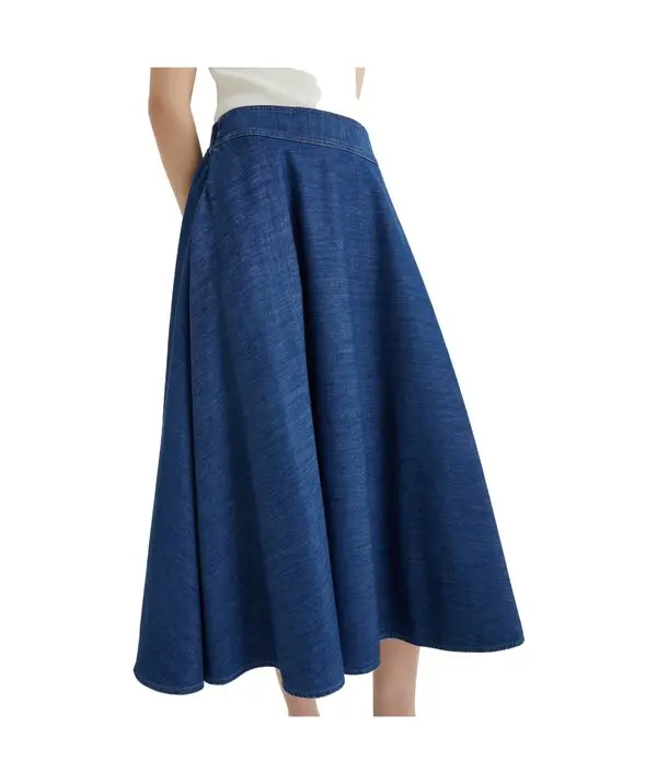 Marella Figura Denim Circle Skirt