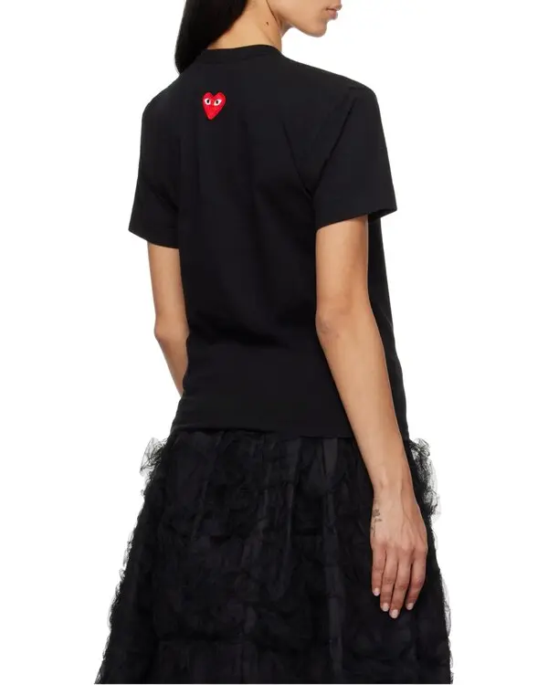 Play Comme Des Garcon Signature Heart-patch T-shirt
