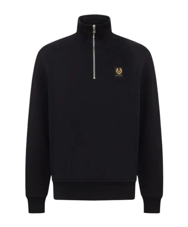Belstaff Quarter-zip Logo-patch Sweater