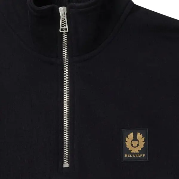 Belstaff Quarter-zip Logo-patch Sweater