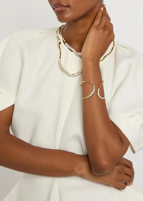 Alexis Bittar Solanales Crystal-embellished 14kt -plated Cuff