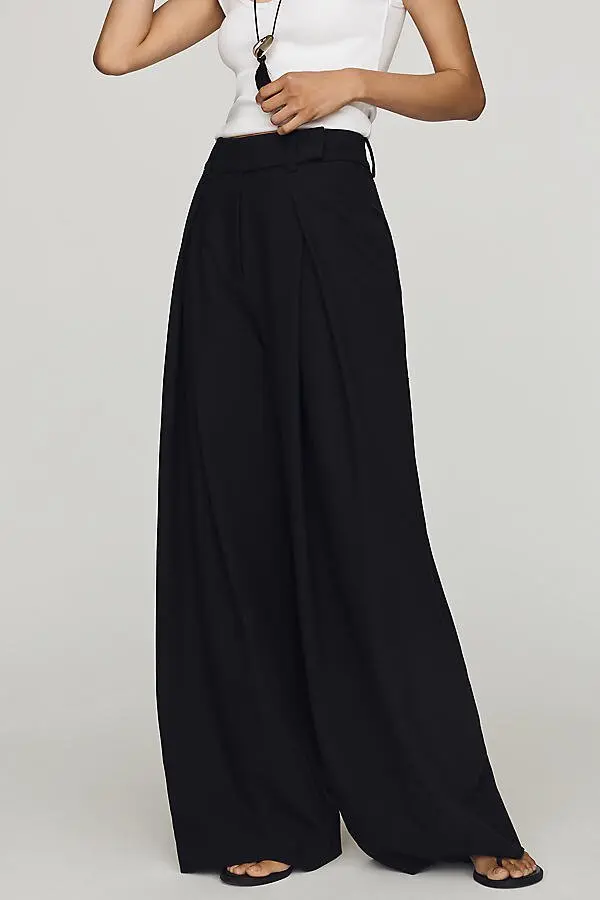 FAVORITE DAUGHTER Pleated Wide-leg Trousers