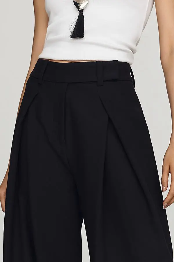 FAVORITE DAUGHTER Pleated Wide-leg Trousers
