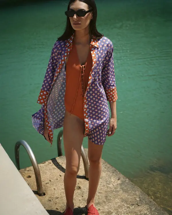 KARMA ON THE ROCKS Mio Psyche Cotton Mini Shirt Dress