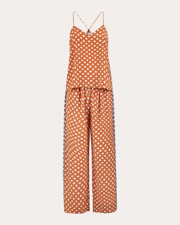KARMA ON THE ROCKS Tio Psyche Silk Pants Set