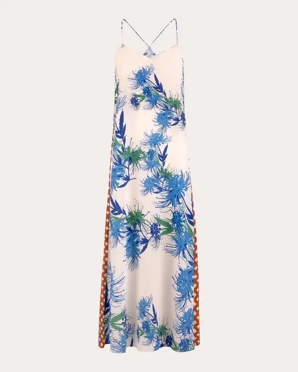 KARMA ON THE ROCKS Tomo Higa Silk Maxi Slip Dress