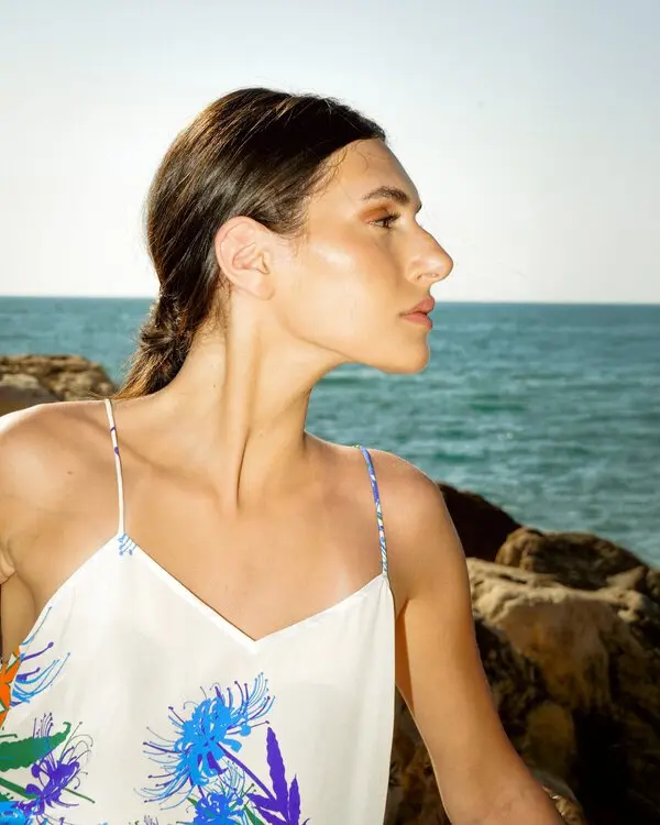 KARMA ON THE ROCKS Tomo Higa Silk Maxi Slip Dress