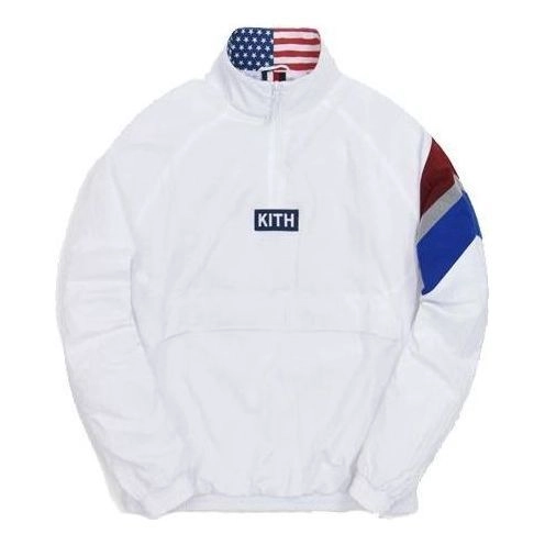 Kith Retro Quarter Zip Track Jacket - White