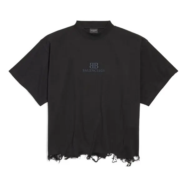 Balenciaga Bb Classic Cropped T-shirt Oversized