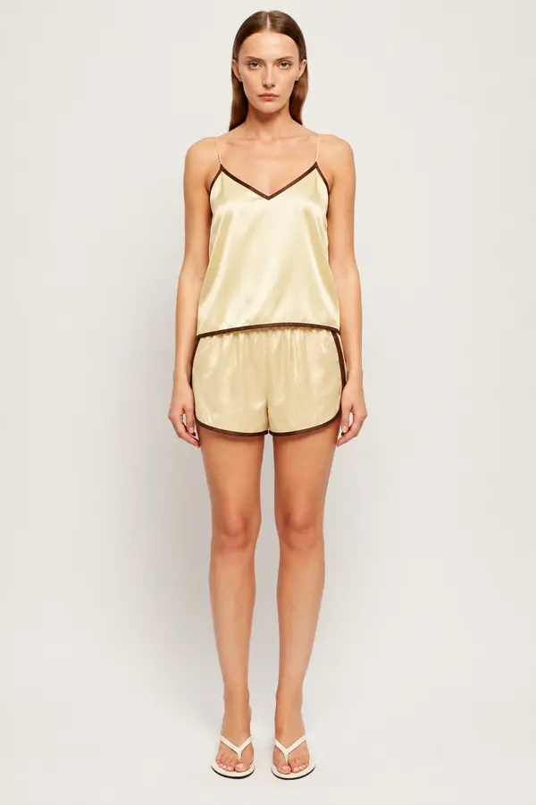 SWF Retro Track Shorts - Custard