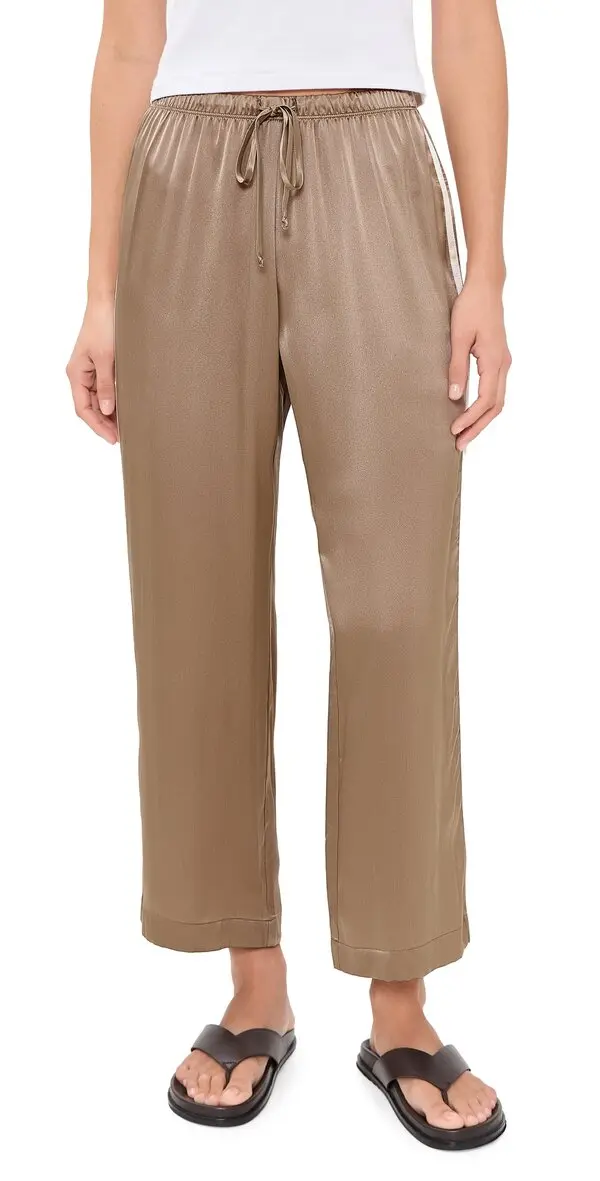 Donni. The Silk Stripe Crop Pants
