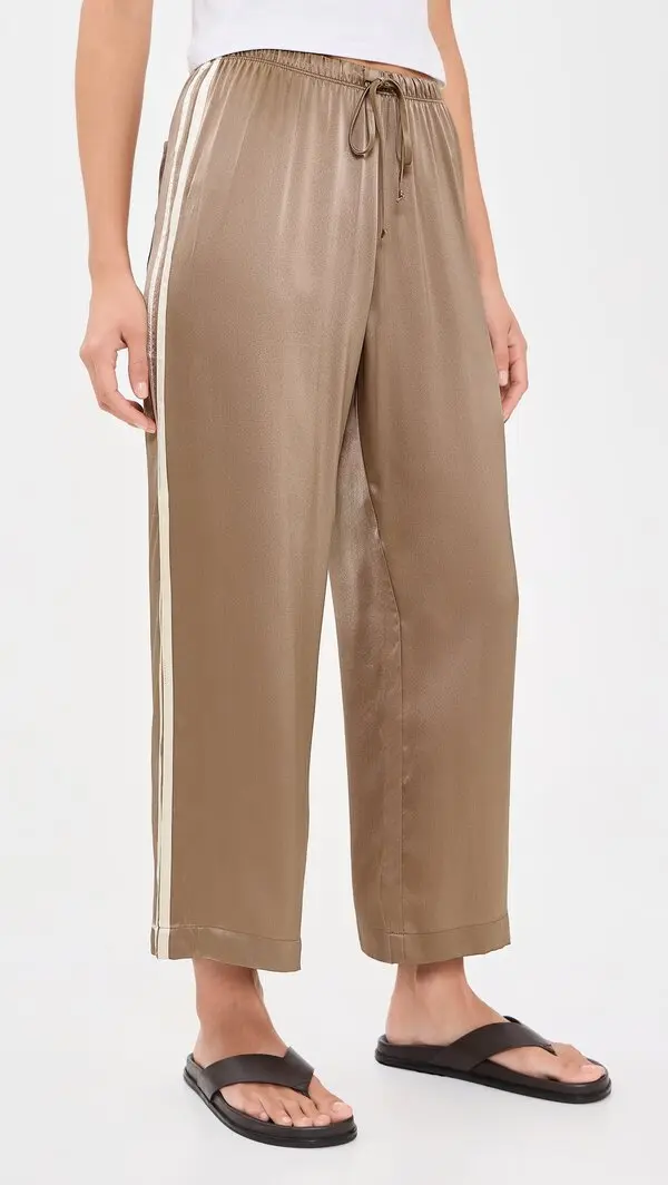 Donni. The Silk Stripe Crop Pants