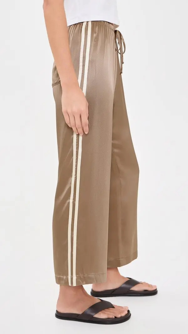 Donni. The Silk Stripe Crop Pants