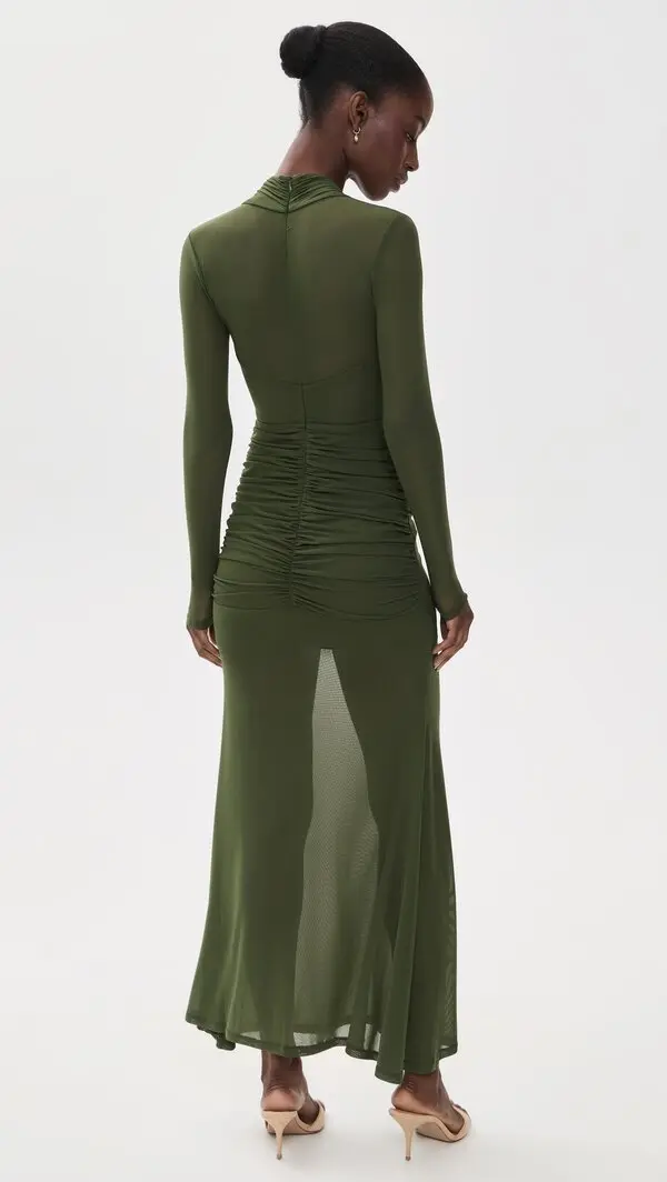 Bardot Veria Wrap Mesh Maxi Dress