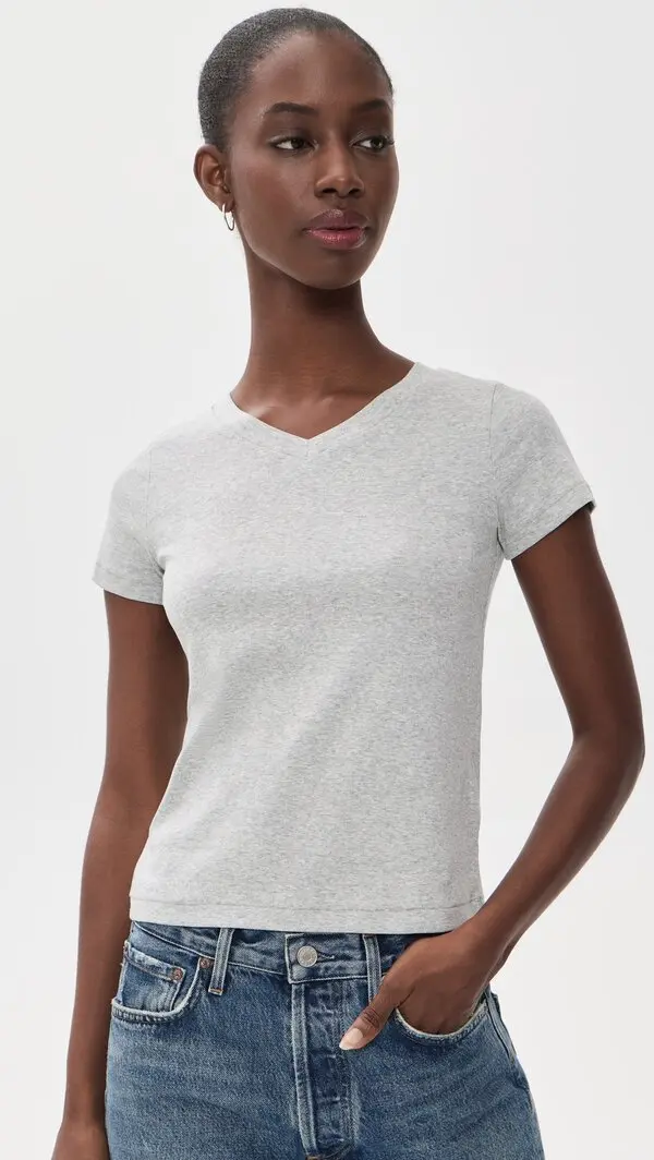DL1961 Shrunken V-neck Tee