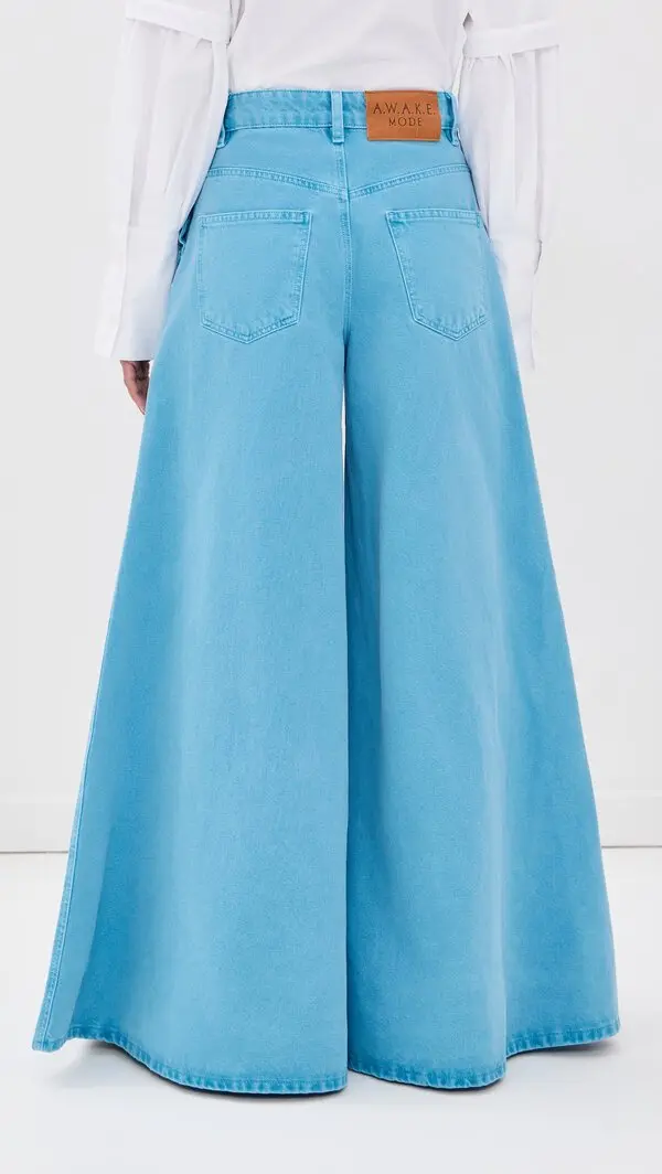 A.W.A.K.E. Mode A. W.a. K.e. Mode Super Wide Leg Mirror Jeans
