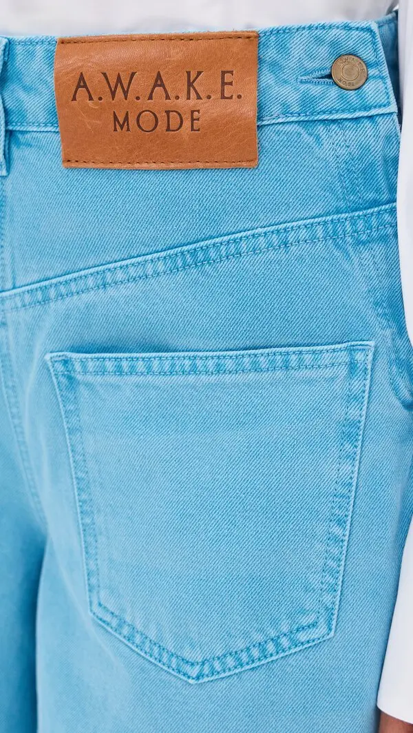 A.W.A.K.E. Mode A. W.a. K.e. Mode Super Wide Leg Mirror Jeans