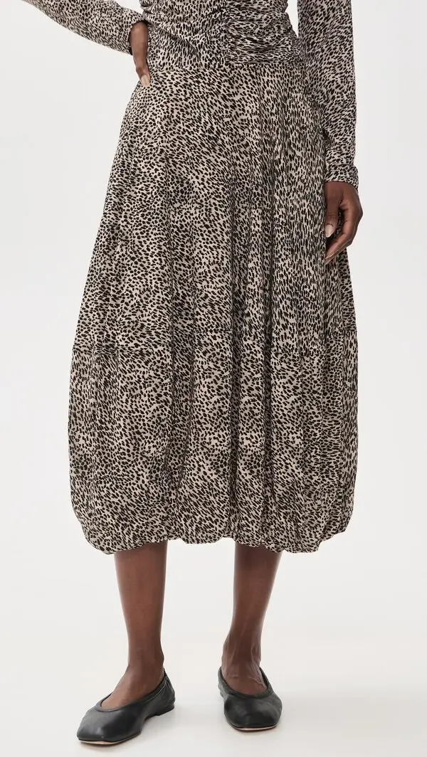Sea Charlize Print Bubble Midi Skirt