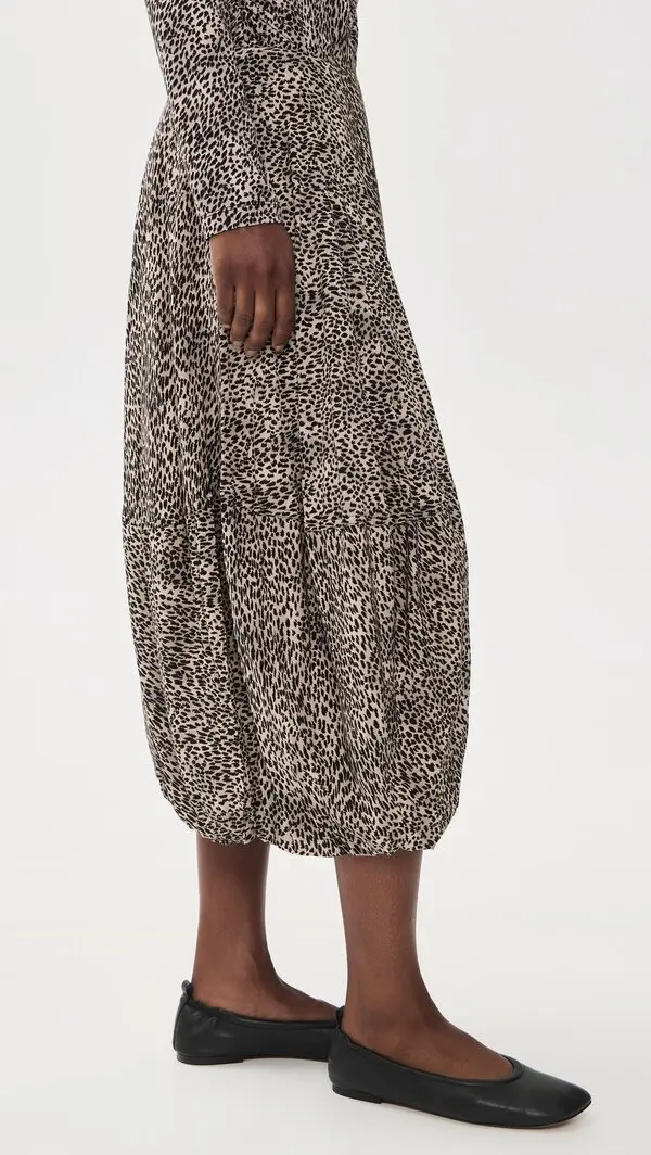 Sea Charlize Print Bubble Midi Skirt