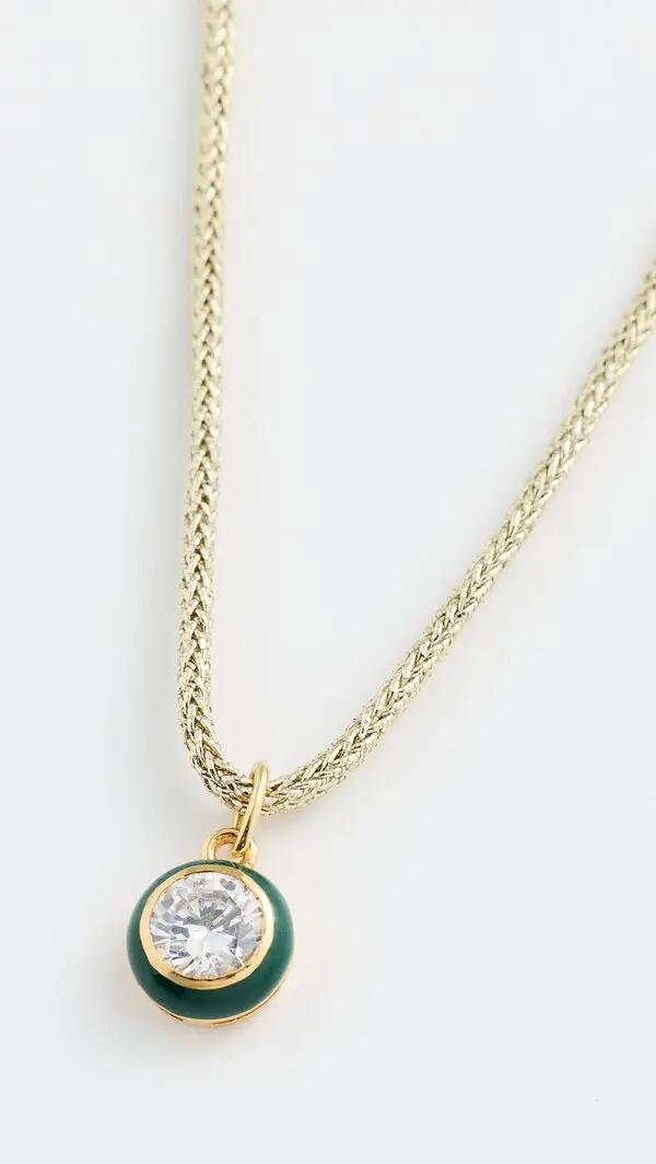 HART Lurex Necklace With Enamel Bezel Charm