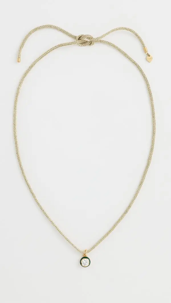 HART Lurex Necklace With Enamel Bezel Charm