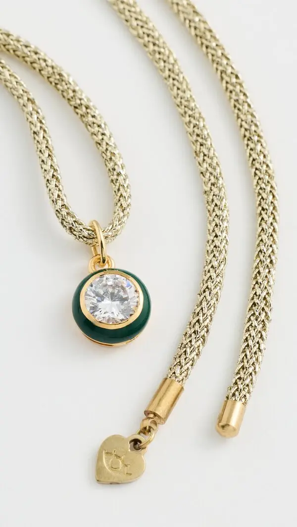 HART Lurex Necklace With Enamel Bezel Charm