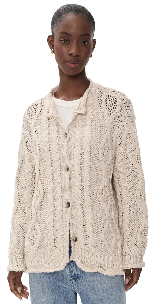 Free People Opal Cable Knit Cardigan