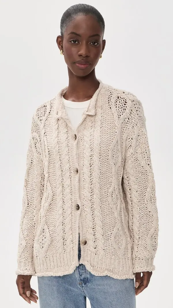 Free People Opal Cable Knit Cardigan