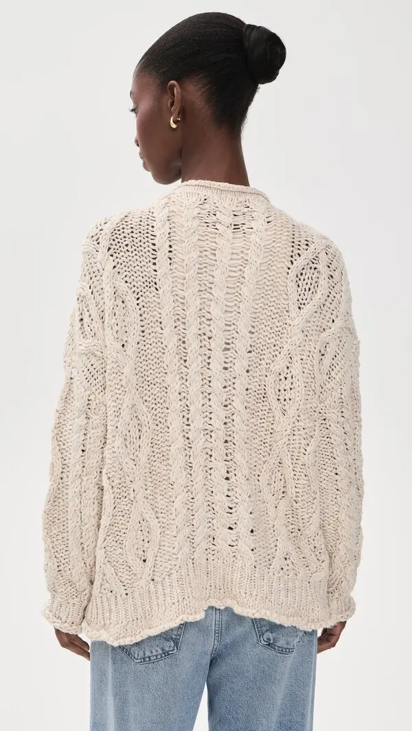 Free People Opal Cable Knit Cardigan