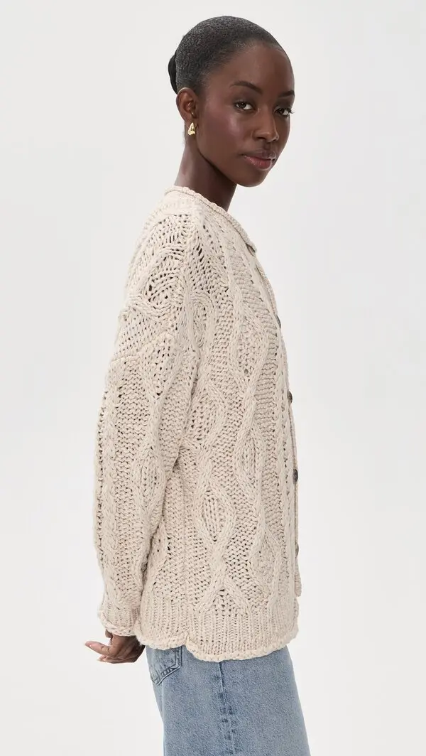 Free People Opal Cable Knit Cardigan