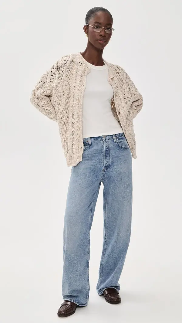 Free People Opal Cable Knit Cardigan