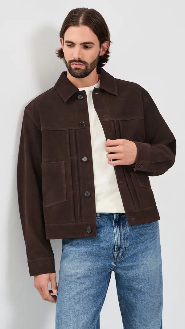 Madewell Suede Trucker Jacket
