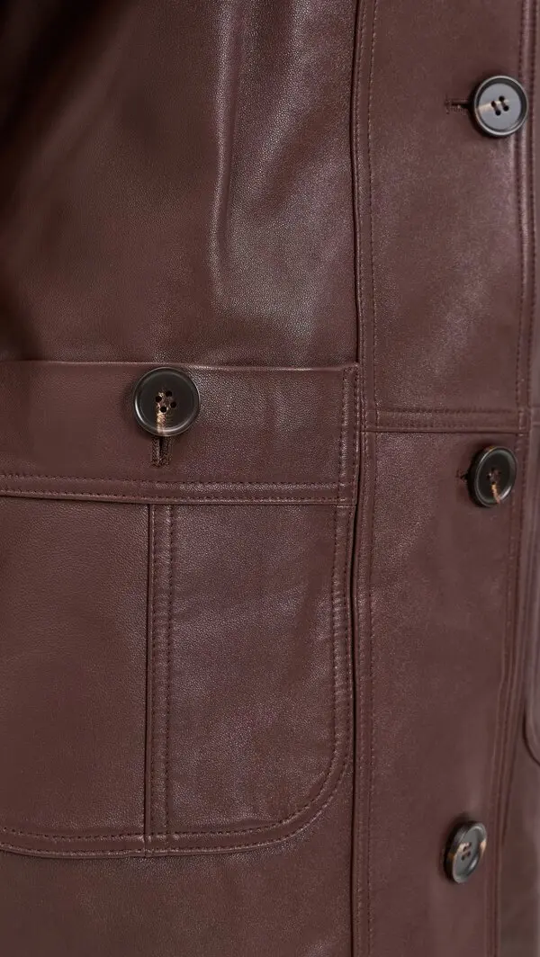Sea Caitlin Leather Trench Coat