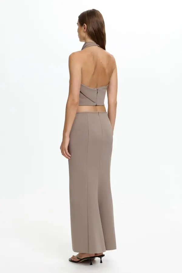 Significant Other Structured Cropped Halter Top