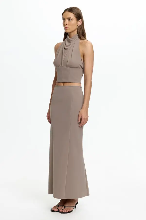 Significant Other Structured Cropped Halter Top