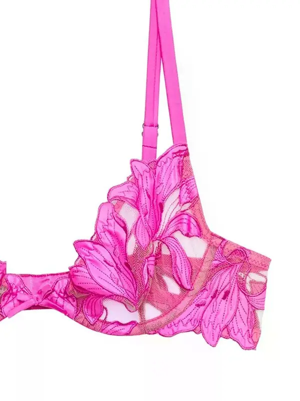 FLEUR DU MAL Lily Embroidered Demi Bra