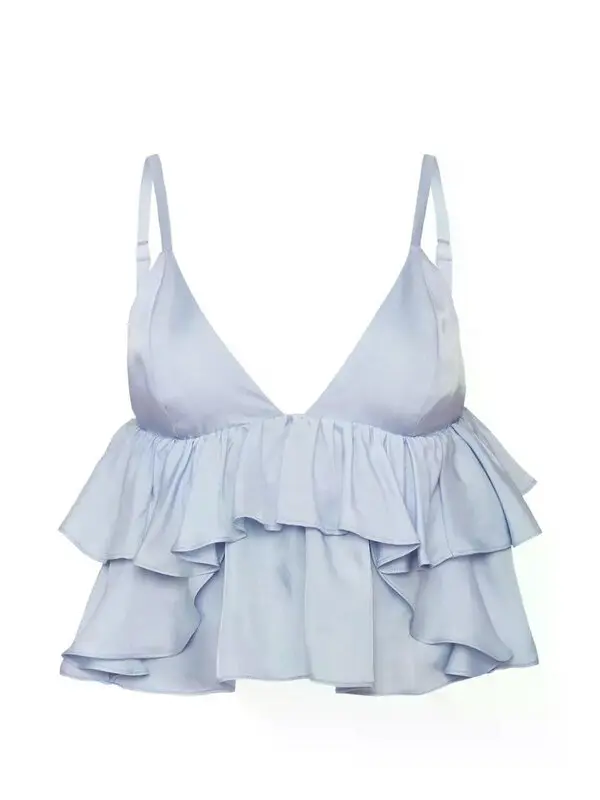 FLEUR DU MAL Ruffled Top - Blue