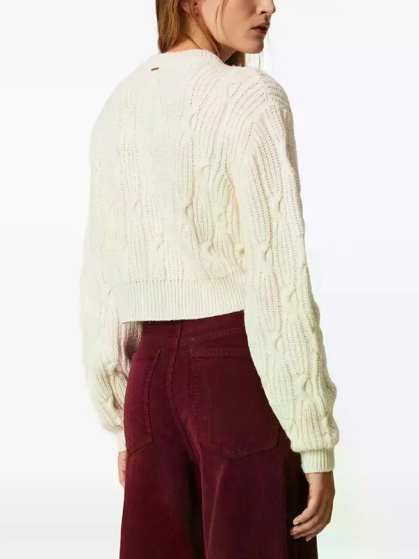 TWINSET Cropped Wool-blend Cardigan