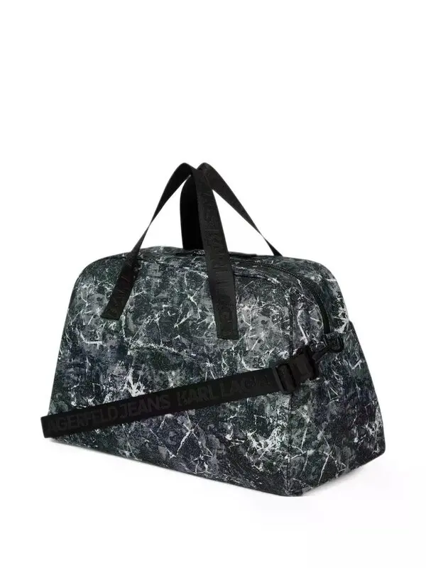 Karl Lagerfeld All-over Print Logo Gym Bag - Grey